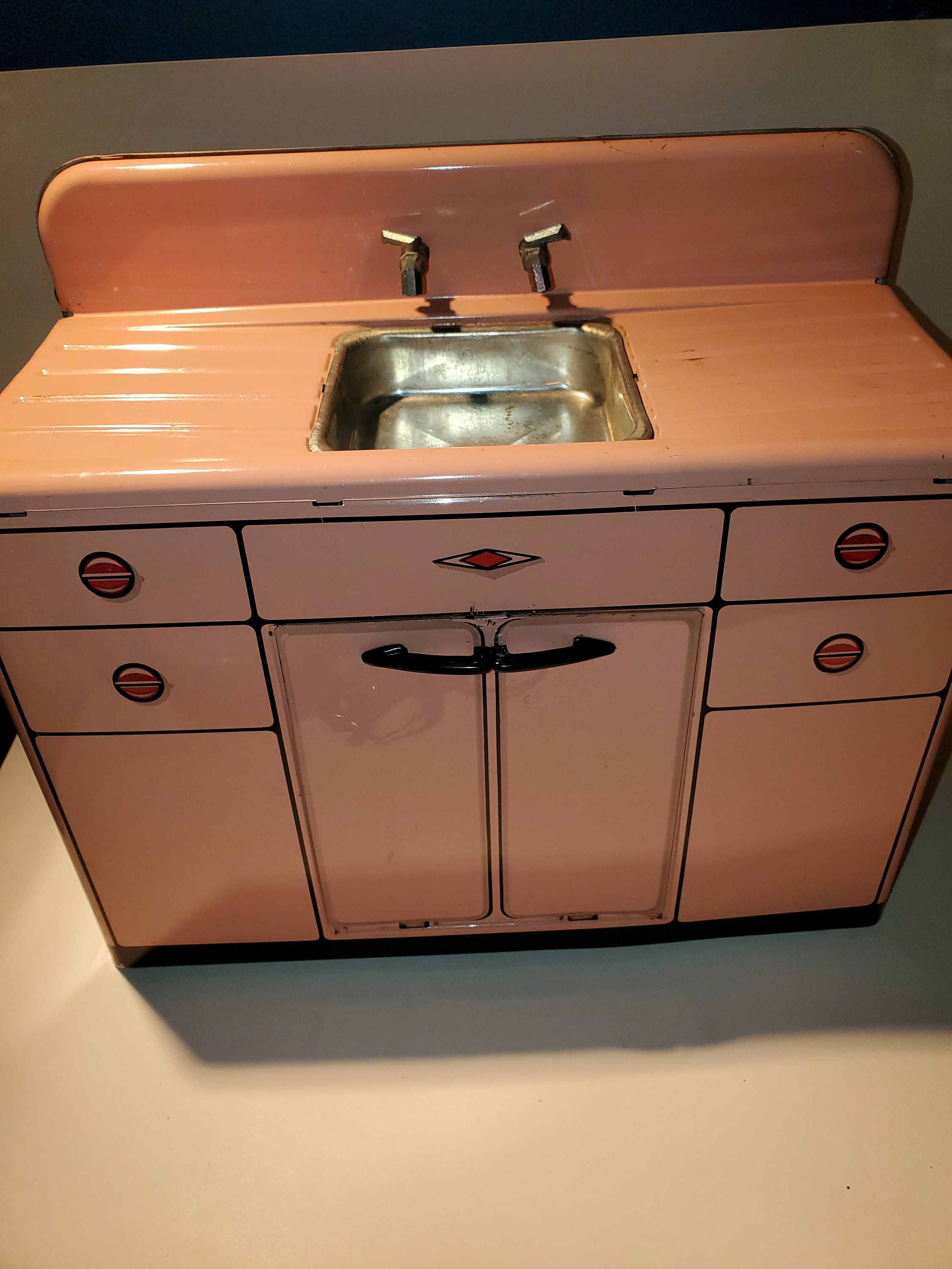 1950s Toy Kitchen/pink Toy Sink/mar Sink/vintage Kitchen/retro - Etsy