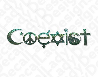 Coexist Sticker - Etsy