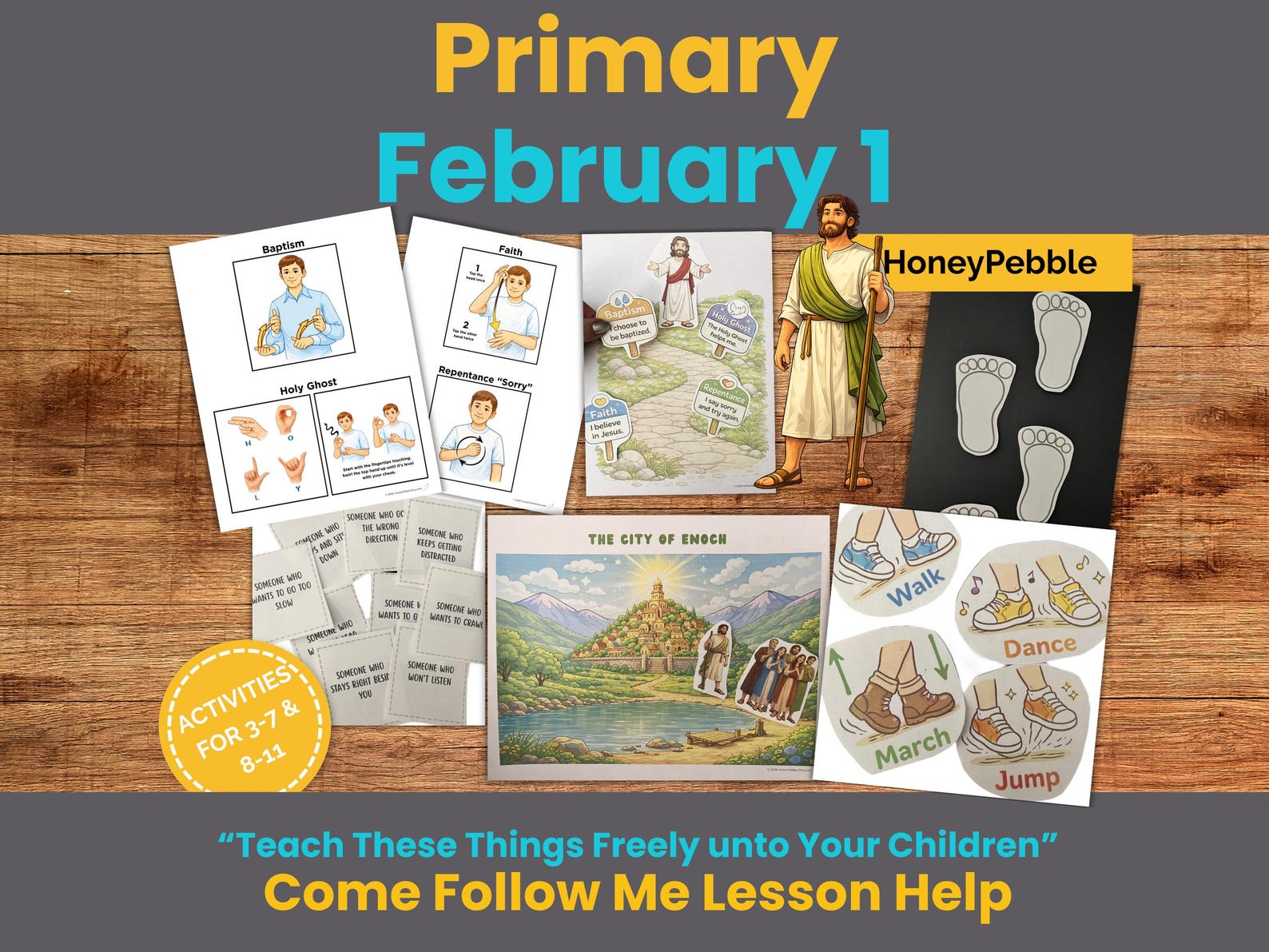 Jan 26-feb 1 | Enoch | Come Follow Me Primary Lesson Activities: LDS ...