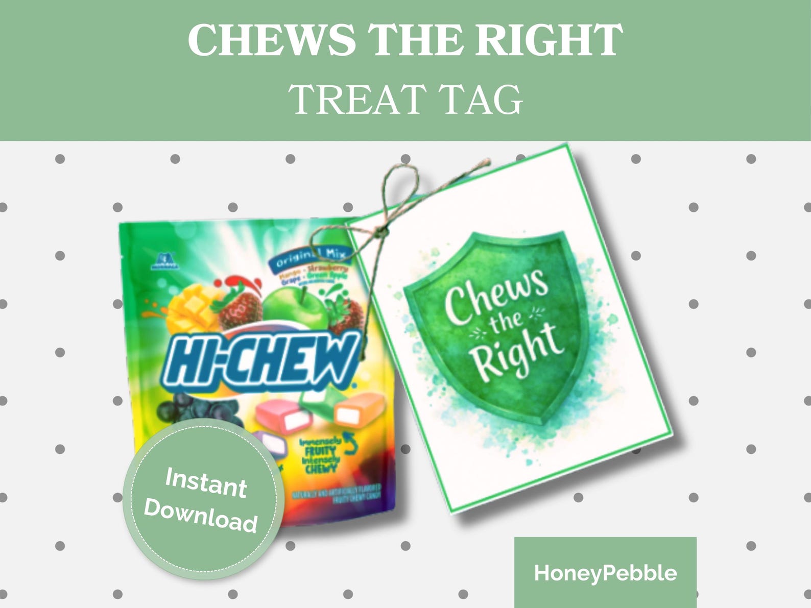 Chews the Right CTR Treat Tag - LDS Primary & Young Women (PDF Download ...