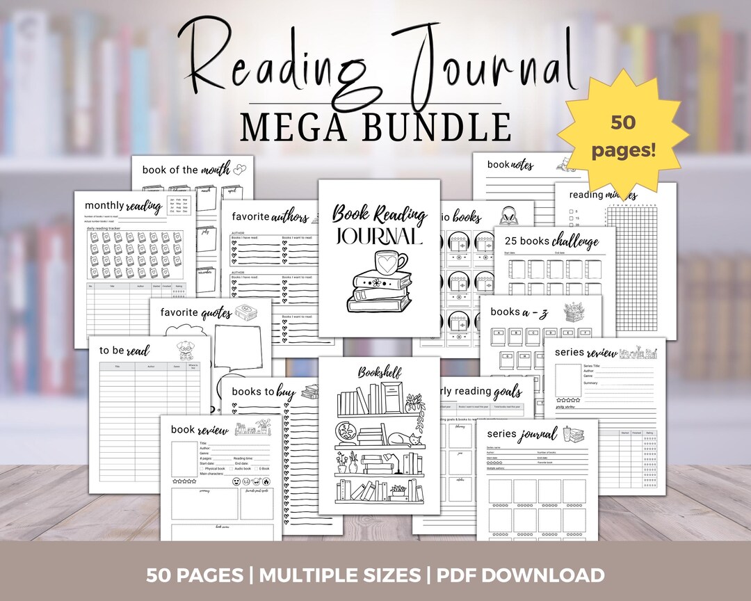 2025 Book Reading Planner MEGA Bundle: Reading Challenge Tracker ...
