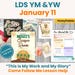 Jan 4, LDS Youth Sunday School Lesson Kit, Come Follow Me 2026, “the ...