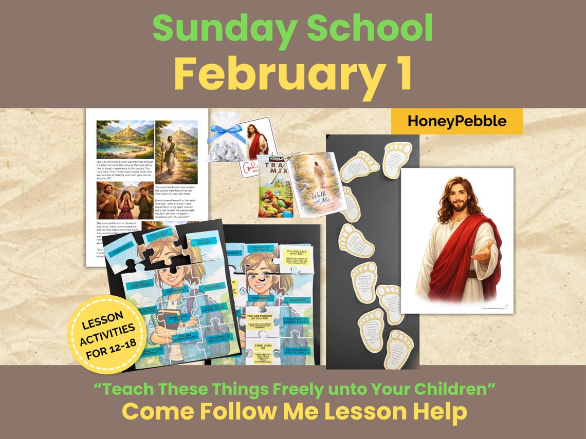 February 1 Come Follow Me Youth Sunday School Lesson Activities: LDS ...