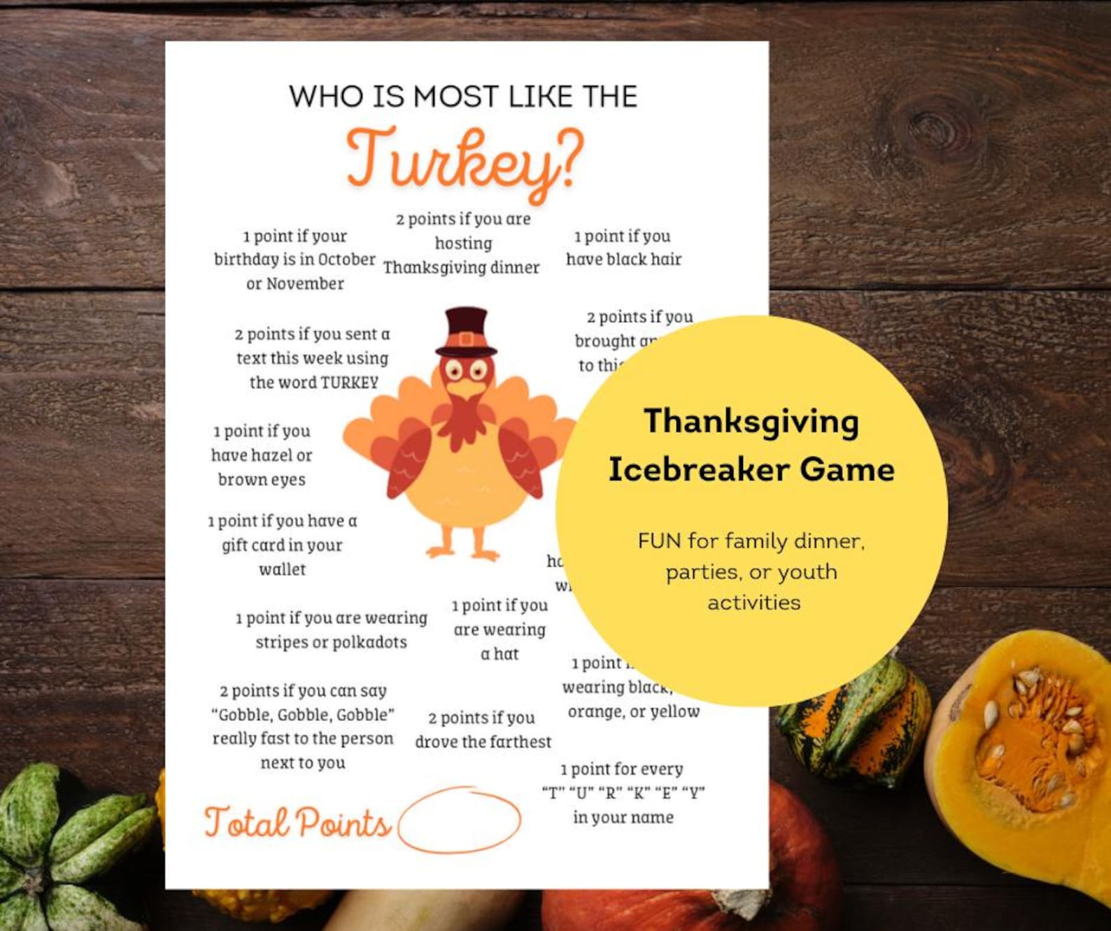 Thanksgiving Game Printable, Thanksgiving Game, Friendsgiving Game ...