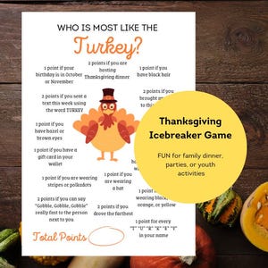Thanksgiving Game Printable, Thanksgiving Game, Friendsgiving Game ...