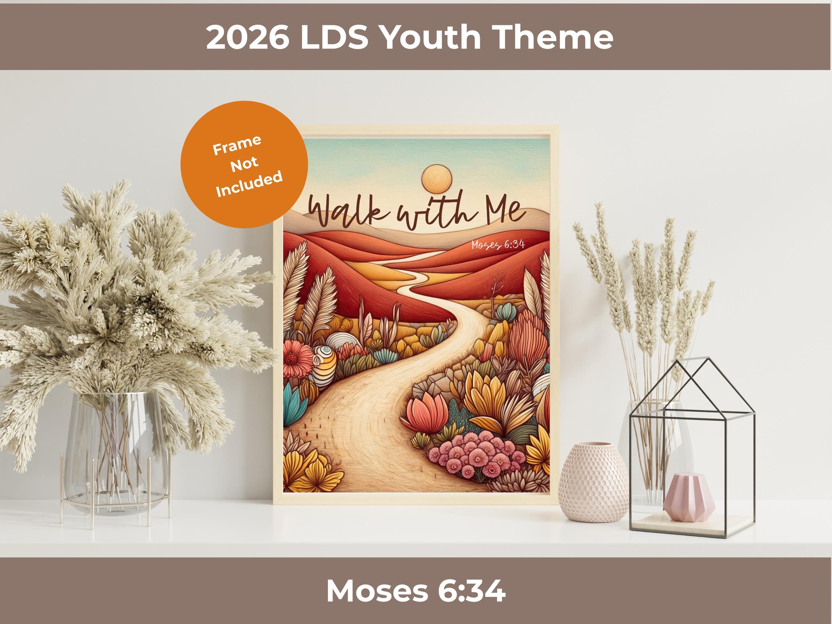 LDS Youth Theme 2026 Printable: Boho Desert Path Art (PDF Download) - Etsy