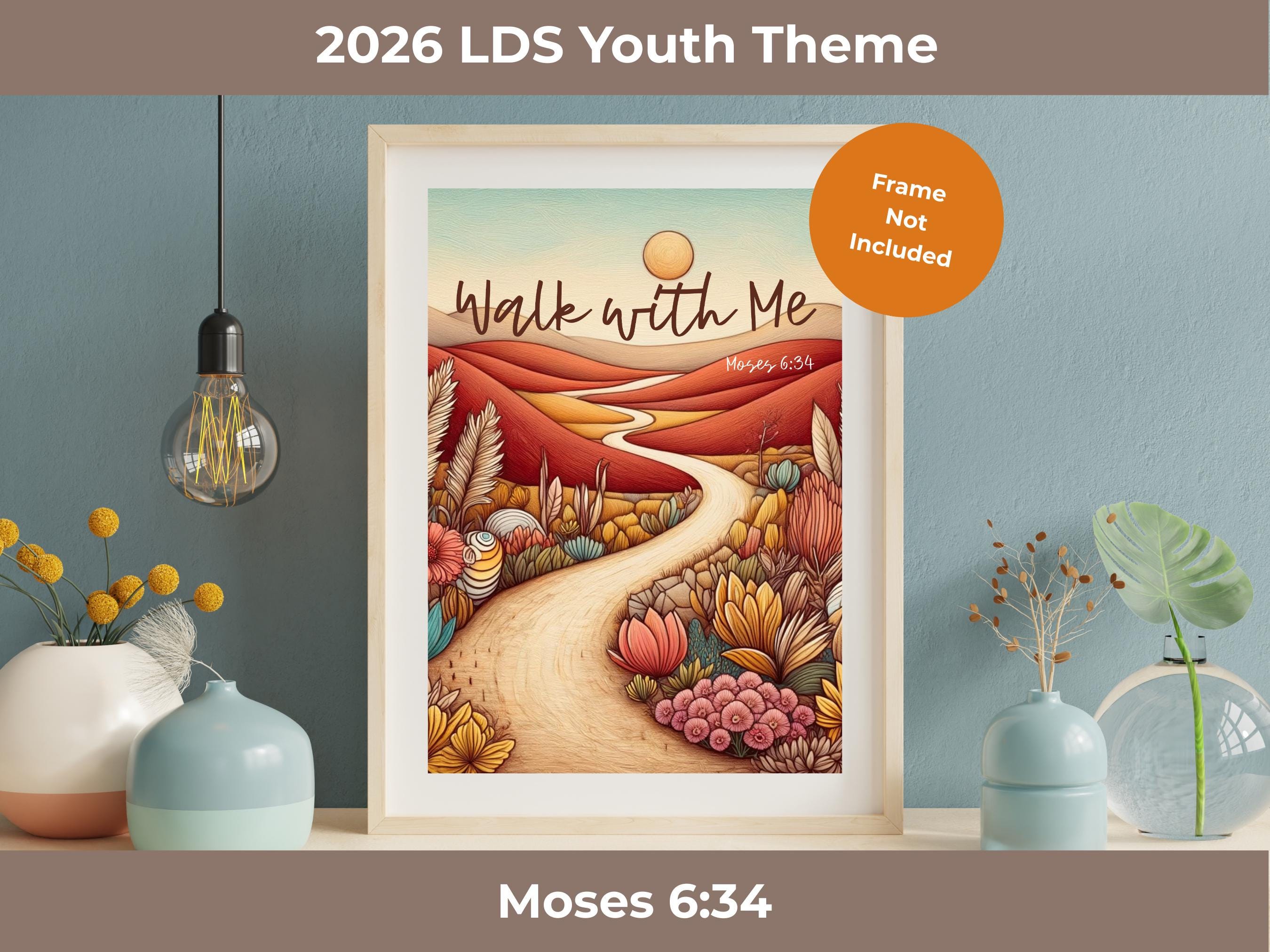 LDS Youth Theme 2026 Printable: Boho Desert Path Art (PDF Download) - Etsy