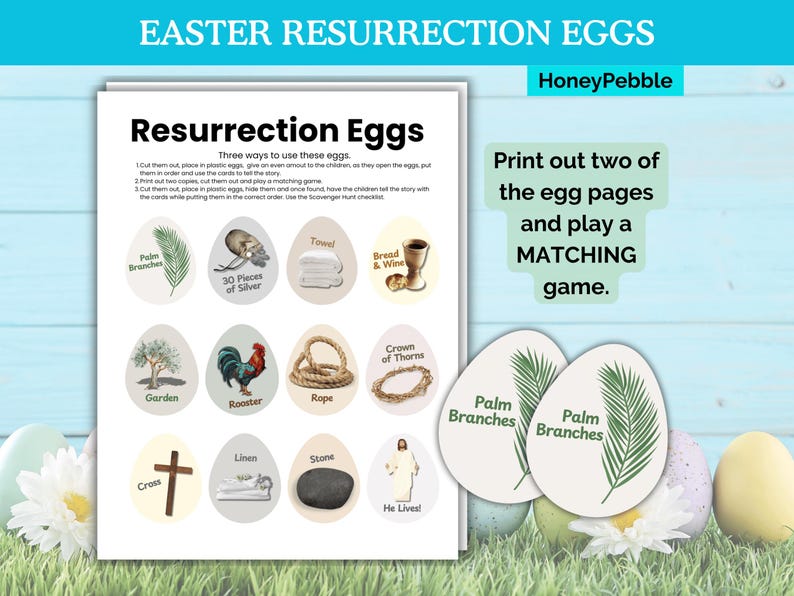 Resurrection Eggs Printable | Easter Christian Activity for Kids | Holy ...