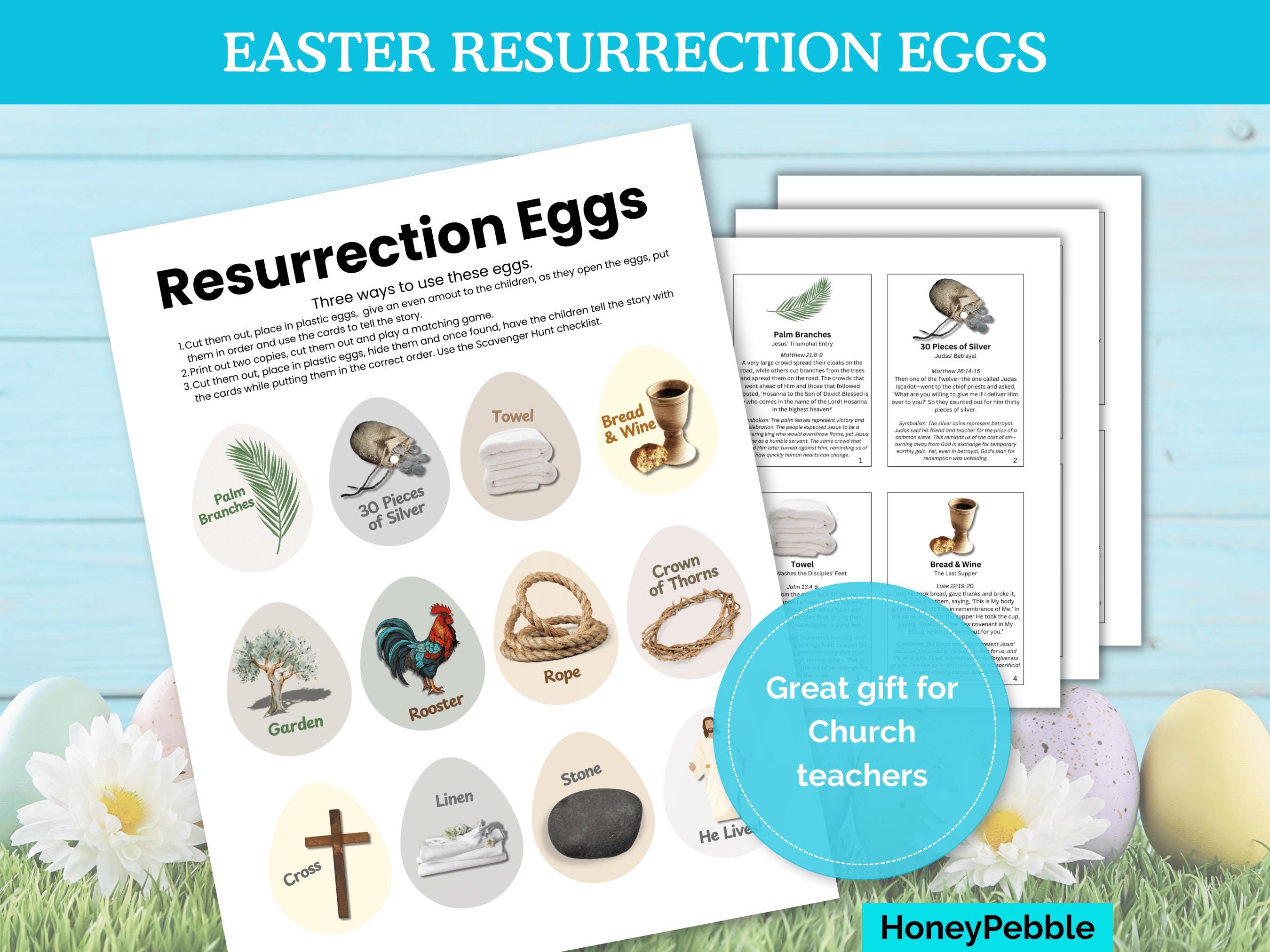 Resurrection Eggs Printable | Easter Christian Activity for Kids | Holy ...