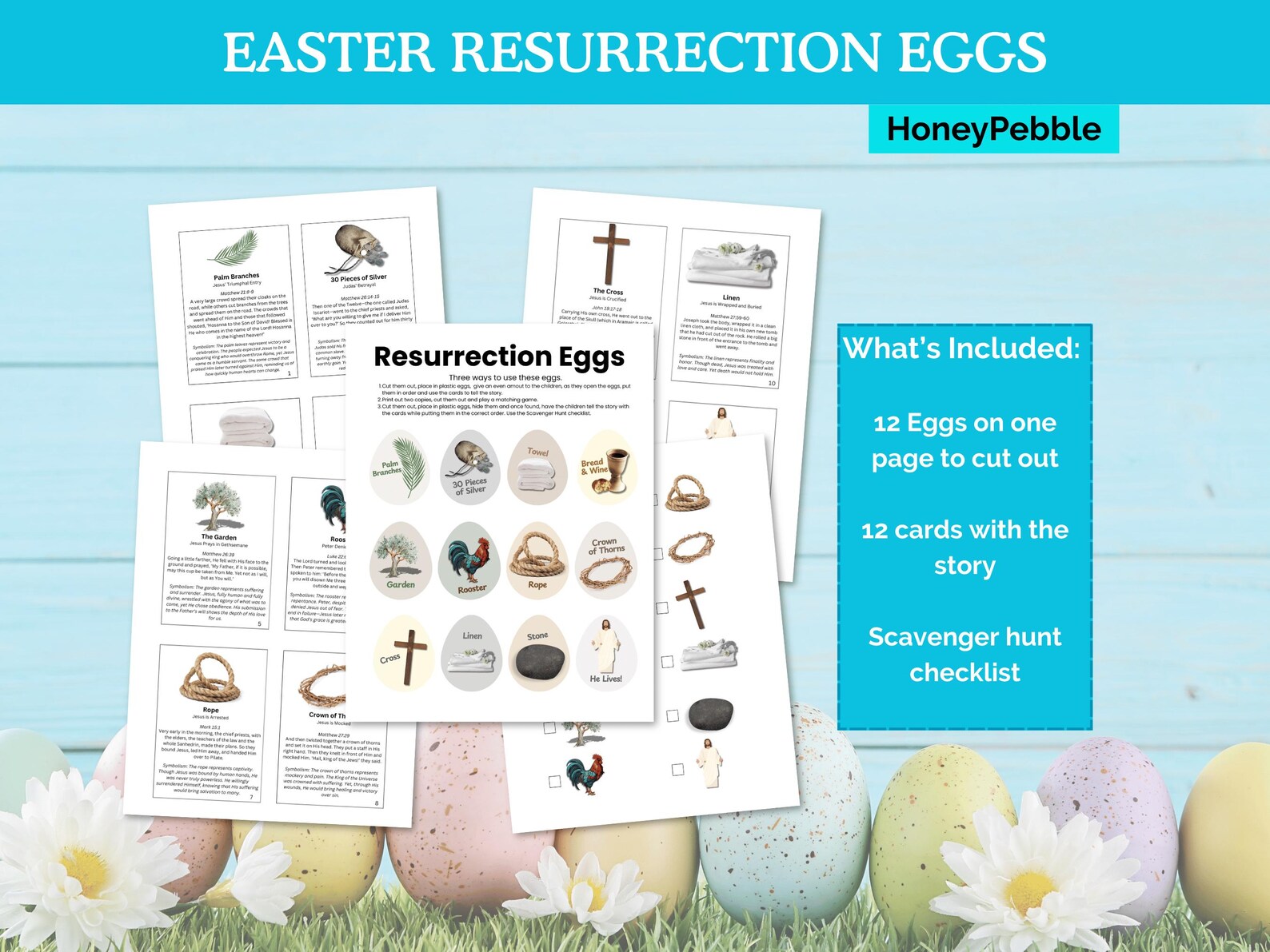 Resurrection Eggs Printable | Easter Christian Activity for Kids | Holy ...