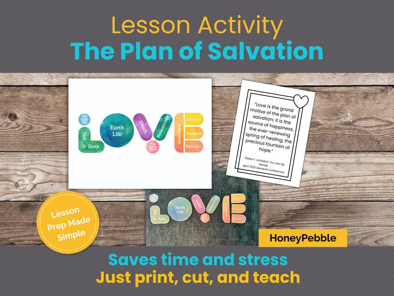 Plan of Salvation Lesson Printable: LDS Teaching Resources (PDF ...