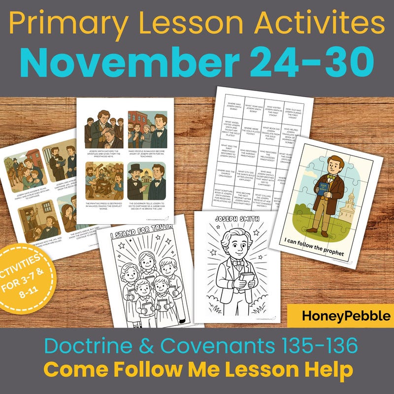 Lds Primary Church Lesson - Etsy