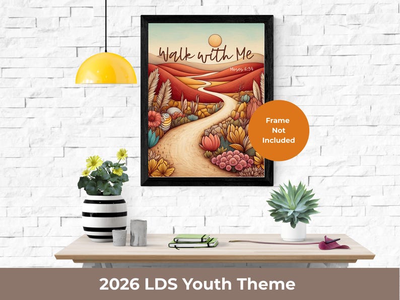 LDS Youth Theme 2026 Printable: Boho Desert Path Art (PDF Download) - Etsy