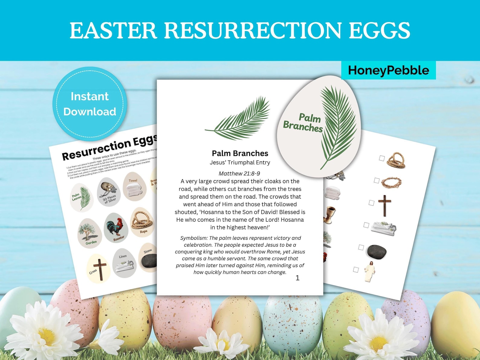 Resurrection Eggs Printable | Easter Christian Activity for Kids | Holy ...
