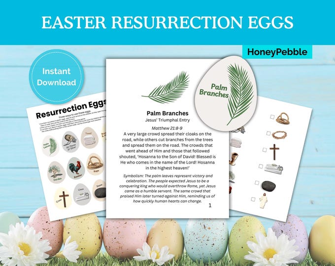 Resurrection Eggs, Easter Bible Games, Resurrection Eggs Printable ...