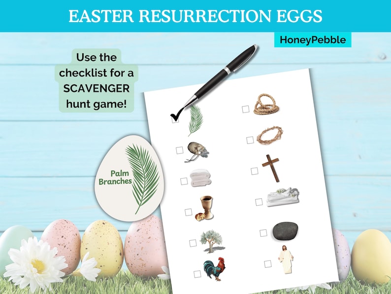 Resurrection Eggs Printable | Easter Christian Activity for Kids | Holy ...