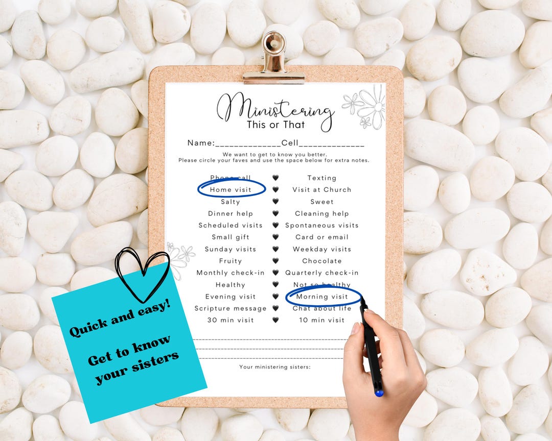 Ministering Sister This or That Questionnaire: LDS Relief Society ...