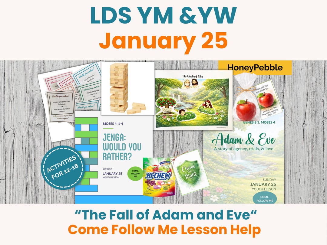 January 25 YM-YW | Come Follow Me Youth Lesson Activities: LDS Old ...