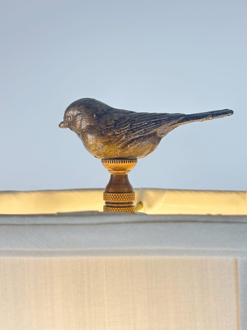Vintage Style Brass Bird Lamp Finial: Home Decor Accent - Etsy