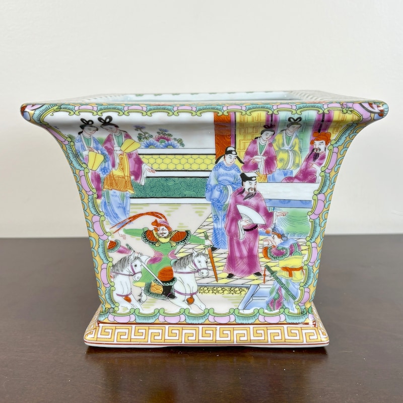Square Chinoiserie Pot - Etsy
