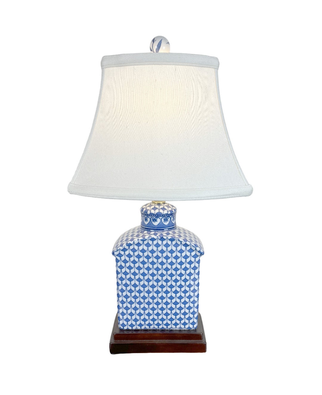Blue and White Country Blue Pattern Table Lamp - Etsy