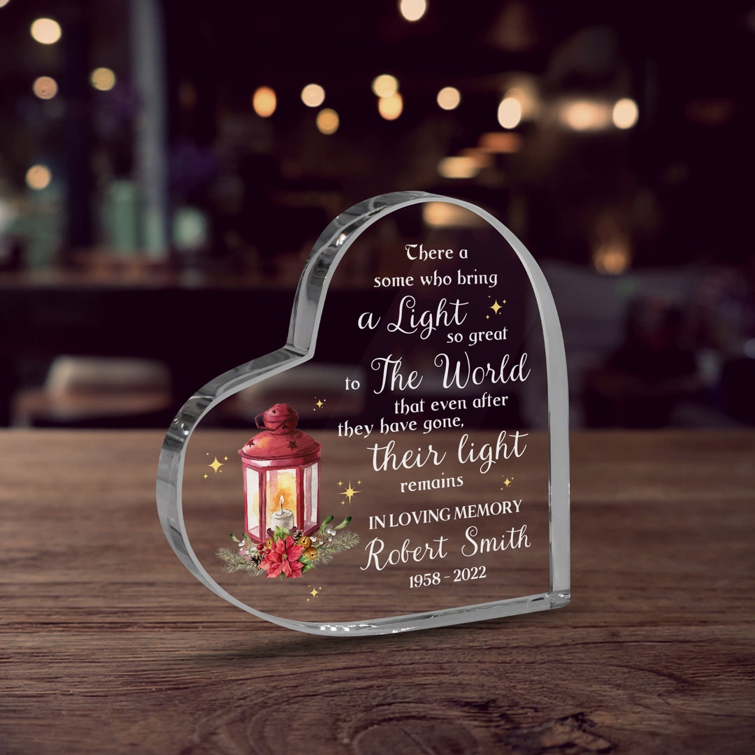 Personalized Acrylic Heart, Temporary Grave Marker, Sympathy Gift ...