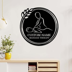 Custom Massage Therapist Metal Sign With Led Light, Massage Therapy ...