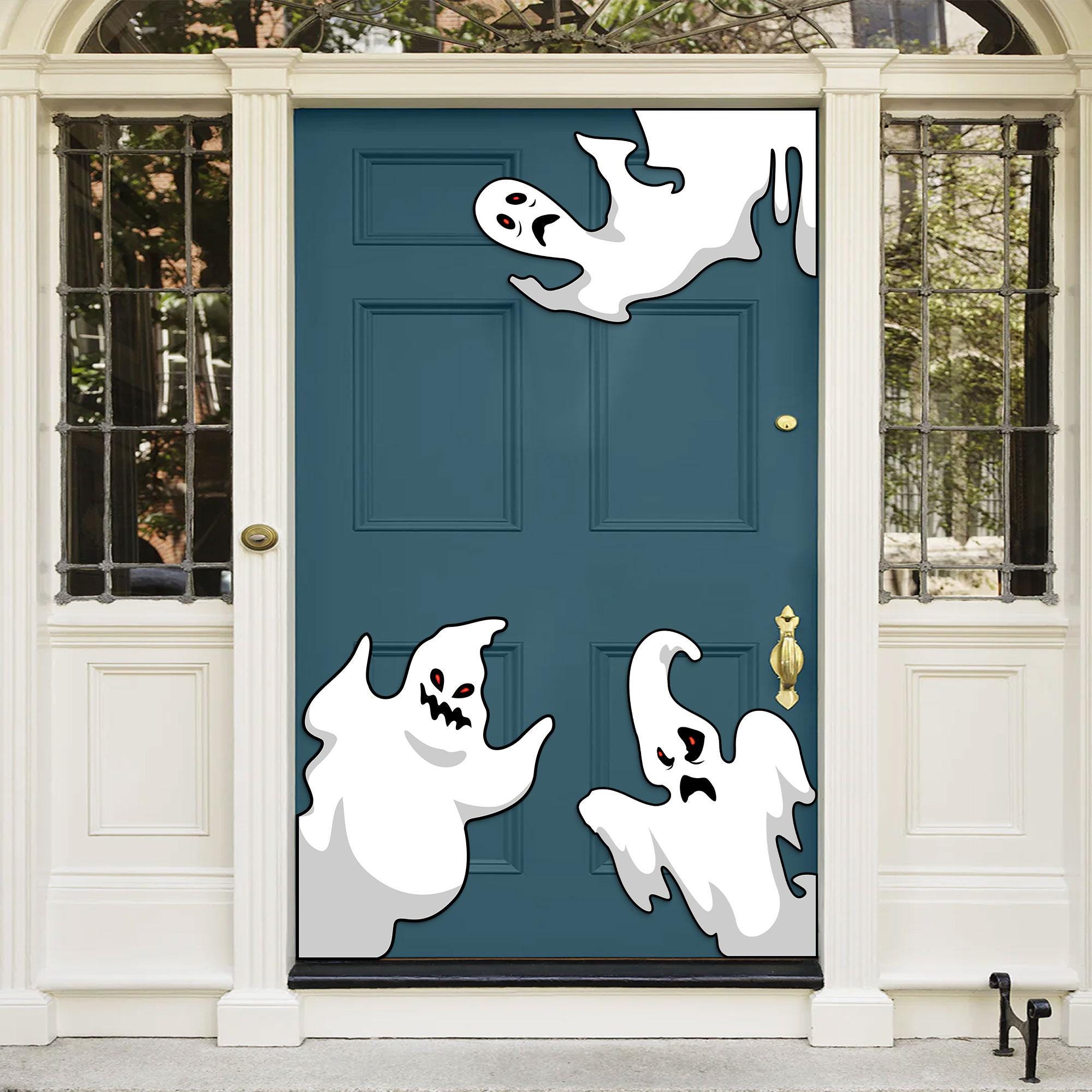 Ghosts Set of 3 Wooden Halloween Door Corner, Halloween Corner Sign ...