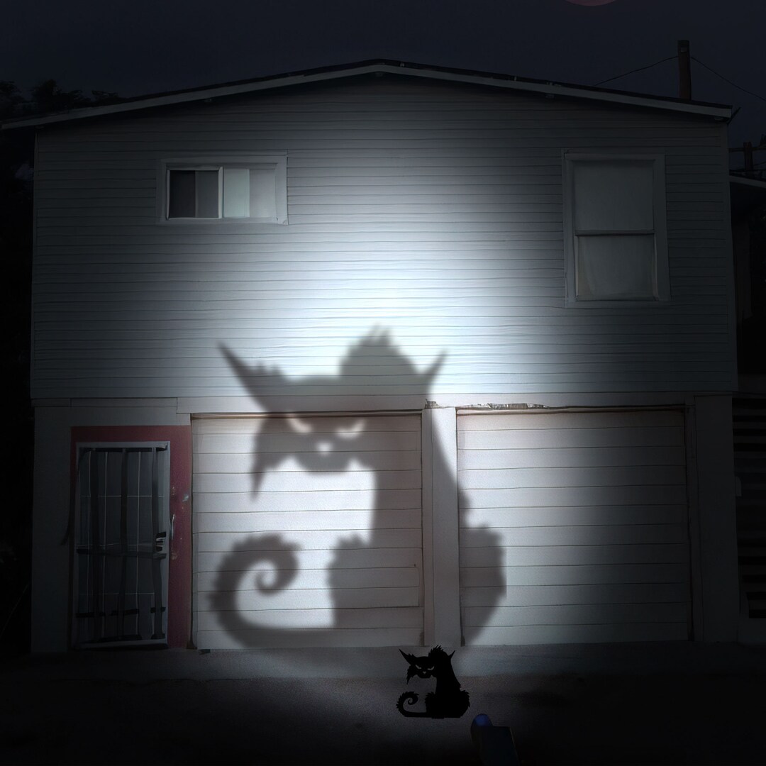 Grumpy Cat Metal Stake, Cat Shadow Caster, Metal Yard Decor, Haunted ...