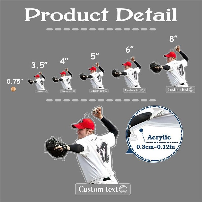 Personalized Baseball Player Photo Ornament, Custom Sports Decor - Etsy