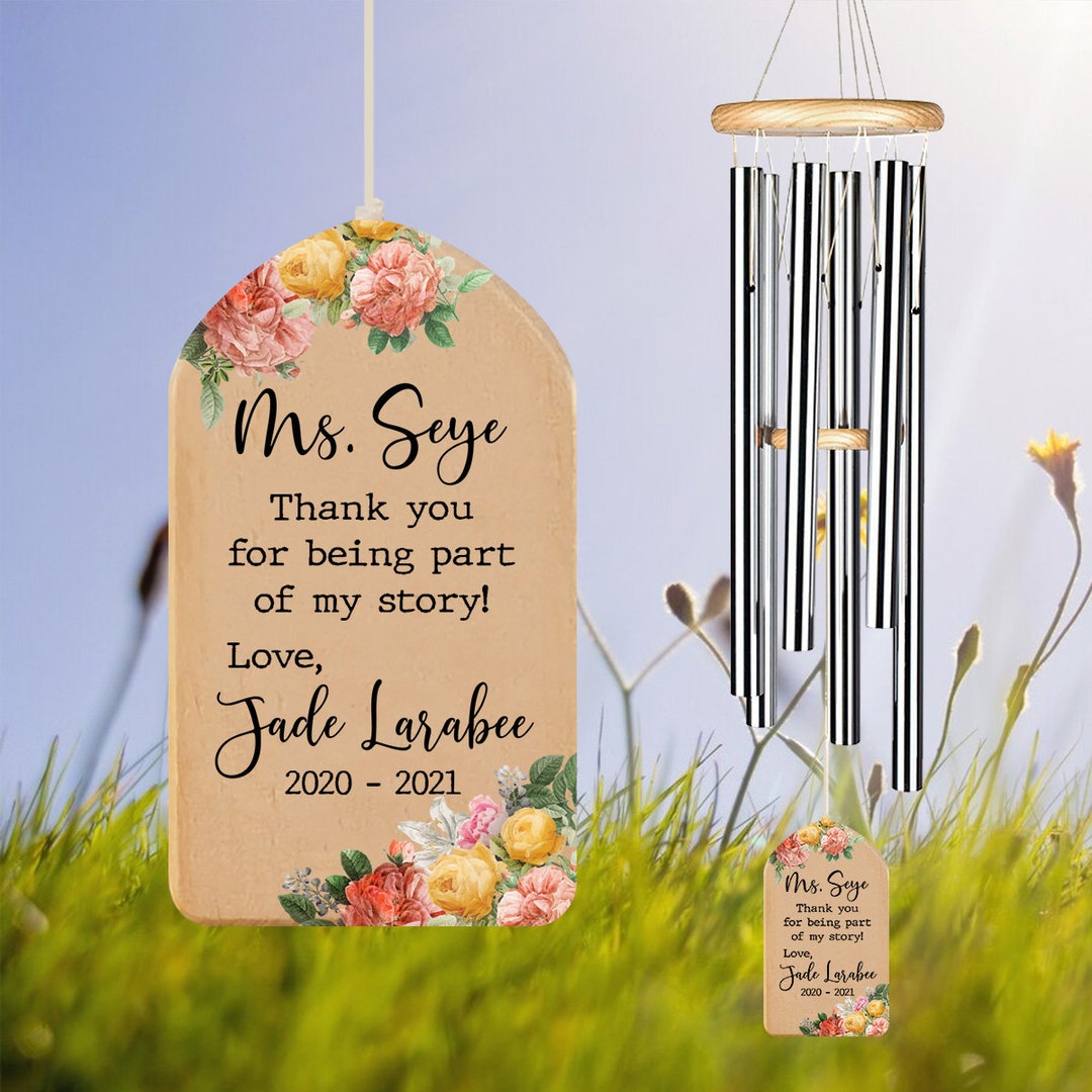 Personalized Wind Chimes, Thank You for Being Part of My Story, Gift ...
