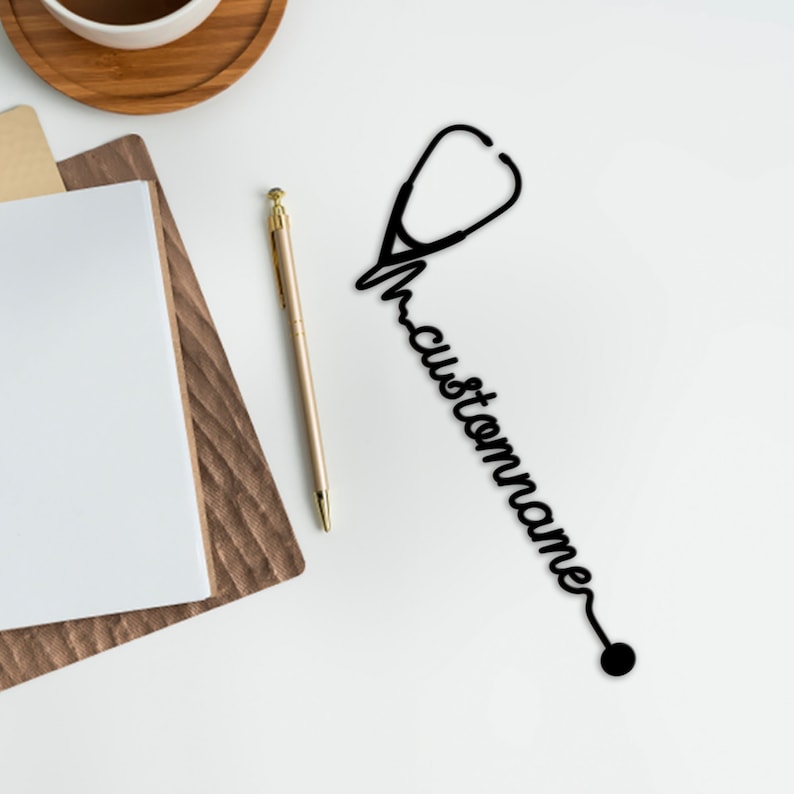 Custom Stethoscope Bookmark, Book Lover Gift, Doctor Career Bookmark ...