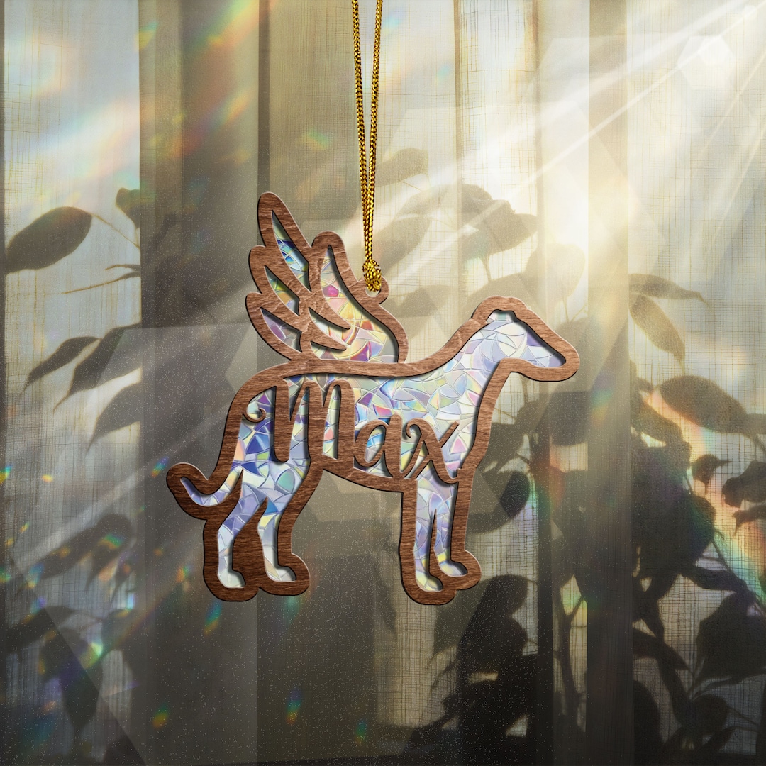 Personalized Greyhound Memorial Wind Chime, Dog Loss Suncatcher - Etsy