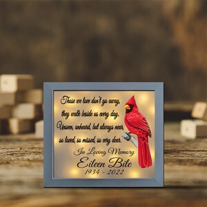 Personalized Shadow Box, Memorial Shadow Box, Cardinal Memorial ...