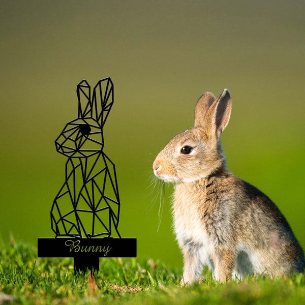 Geometric Rabbit - Etsy