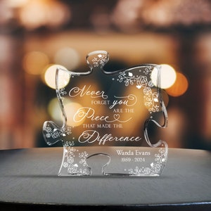 Personalized Acrylic Puzzle, Never Forget That You Are the Piece That ...