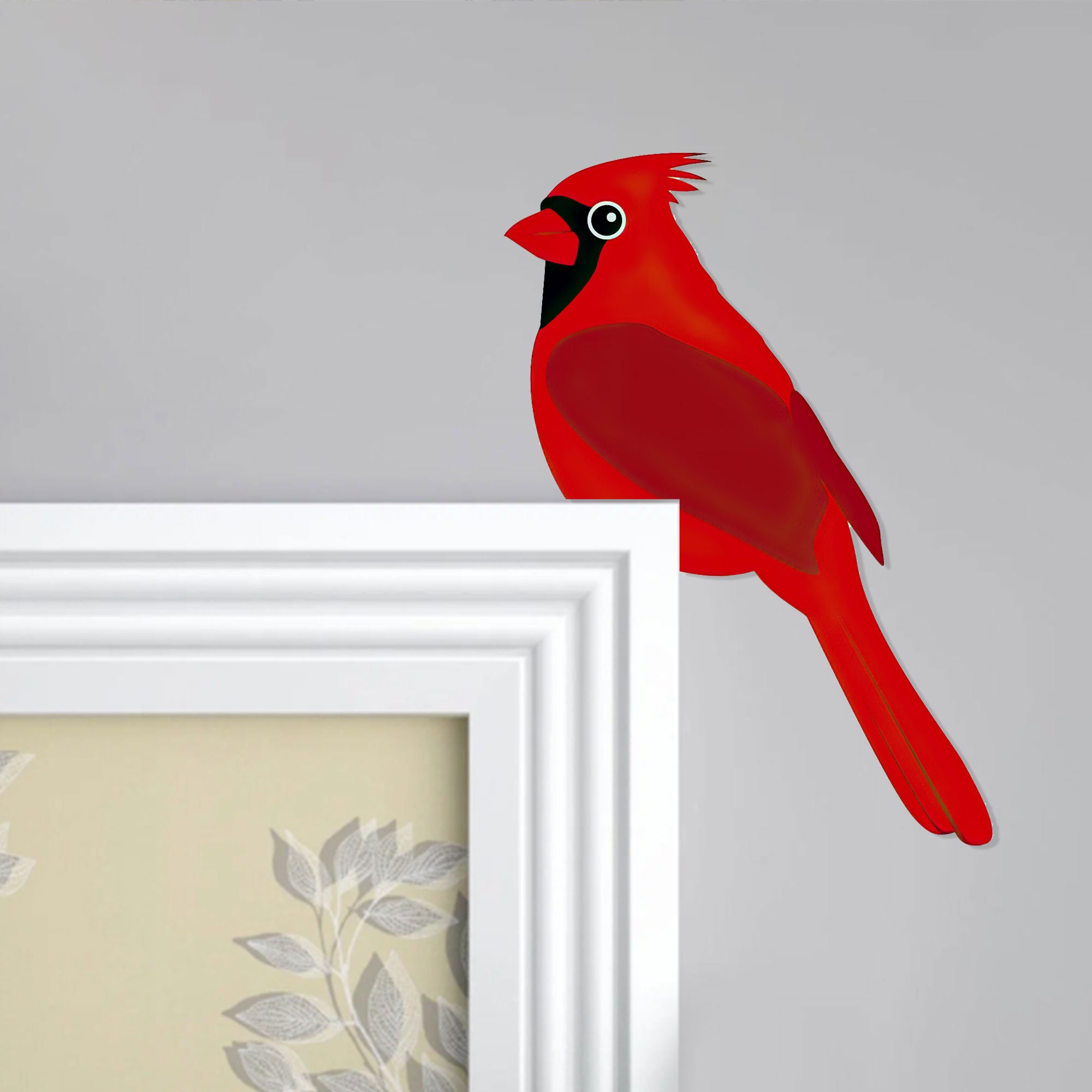 Cardinal Wooden Door Corner Sign, Bird Home Decor - Etsy