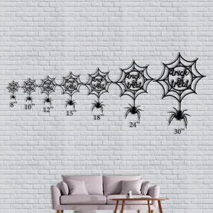 Spiderweb Door Sign, Spider Wall Art, Metal Spiderweb Welcome Sign ...