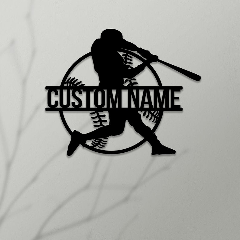 Custom Baseball Sign Metal Wall With LED Light Baseball - Etsy