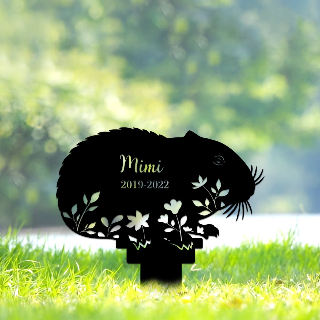 Custom Guinea Pig Memorial Metal Stake, Guinea Pig Loss, Sympathy Sign ...