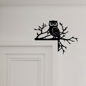 Metal Owl Door Corner Sign, Laser Cut Wall Hanging - Etsy