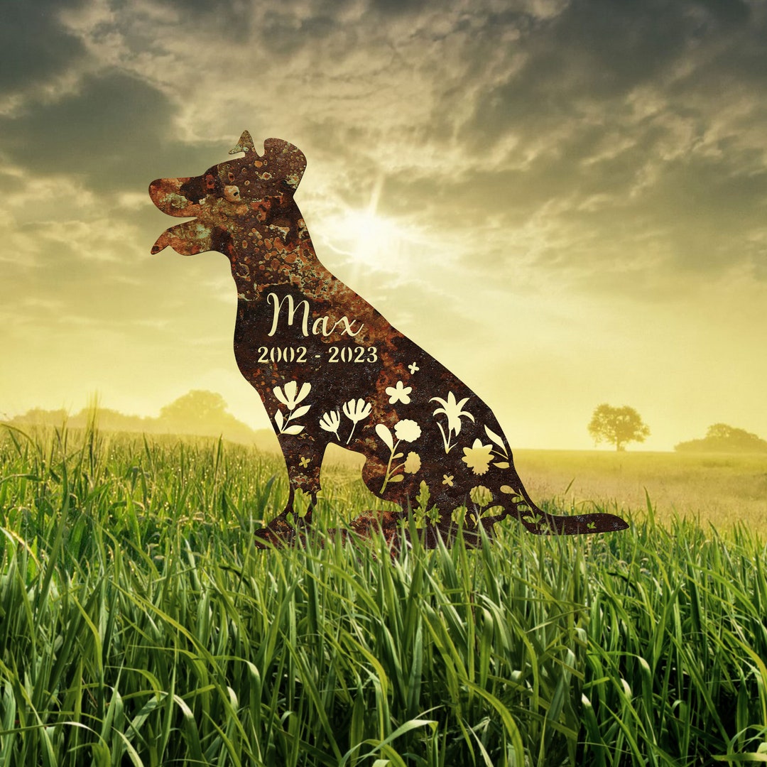 Custom Memorial Rusty Metal Sign,russell Terrier Loss,sympathy Gift ...