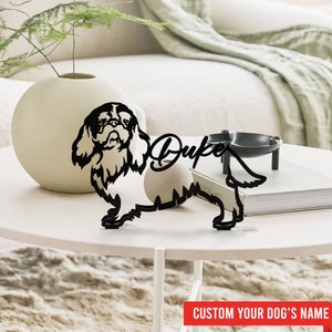 Custom Dog Breed Metal Table Sign, Minimalist Sculpture - Etsy