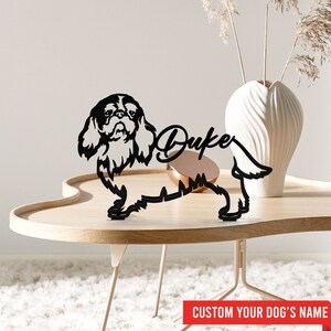 Custom Dog Standing Metal Table Sign, Minimalist Sculpture Statue, Dog ...