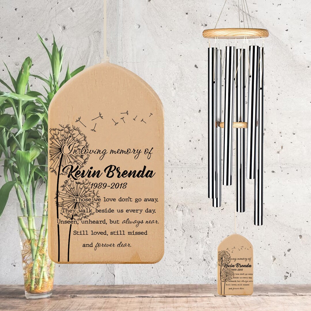 Custom Wind Chimes Gift, in Loving Memory, Memorial Wind Chime ...