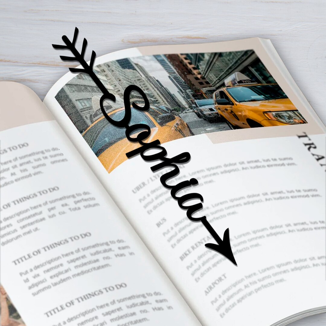 Custom Arrow Bookmark, Book Lover Gift, Metal Bookmark, Reader Gift ...