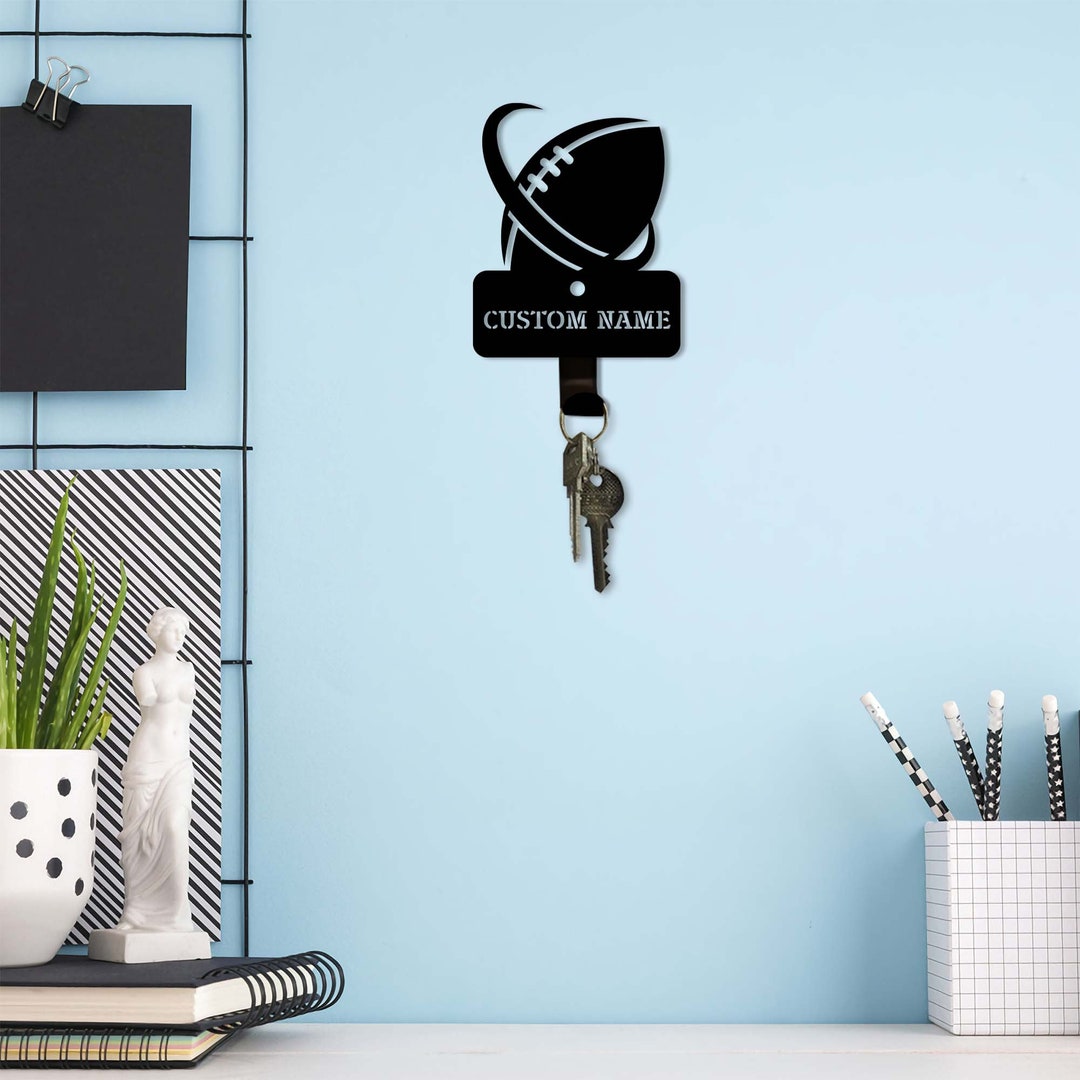 Rugby Sign, Metal Key Holder, Mini Sign, Cute Decor, Custom Key Holder ...