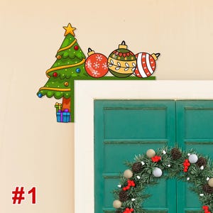 Christmas Door Corner Metal Sign, Holiday Home Decor - Etsy
