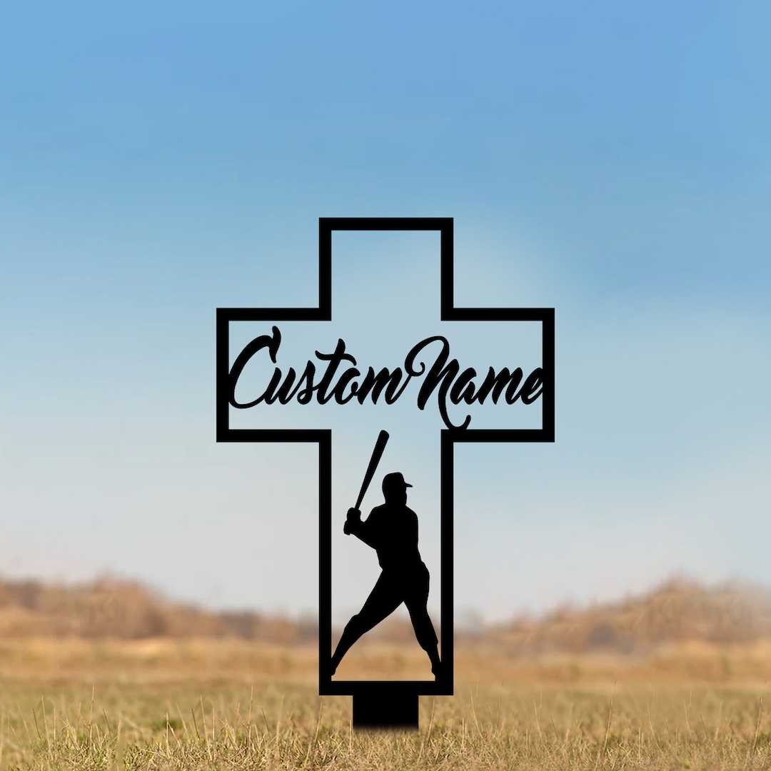 Personalized Baseball Memorial Metal Stake, in Loving Memorial ...