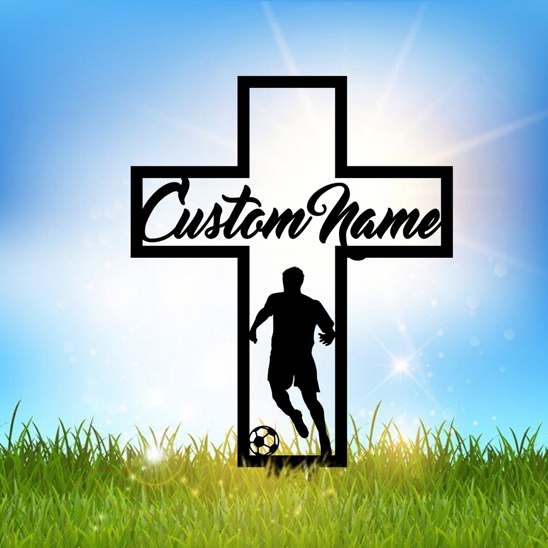 Personalized Soccer Memorial Metal Stake, in Loving Memorial, Sympathy ...